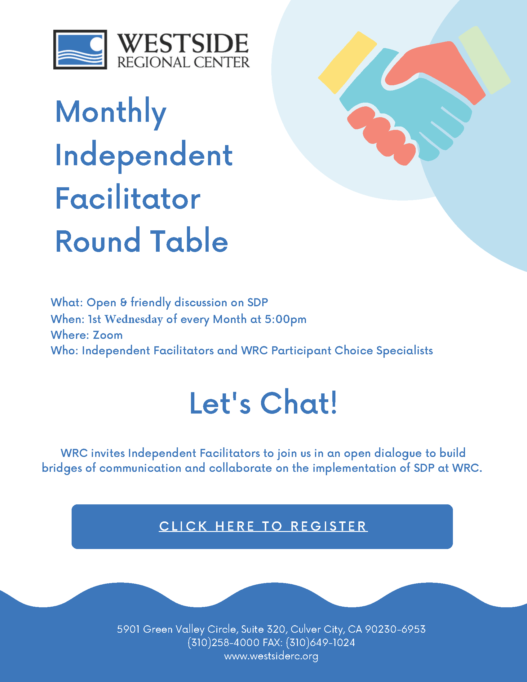 Independent Facilitator Round Table - Westside Regional Center