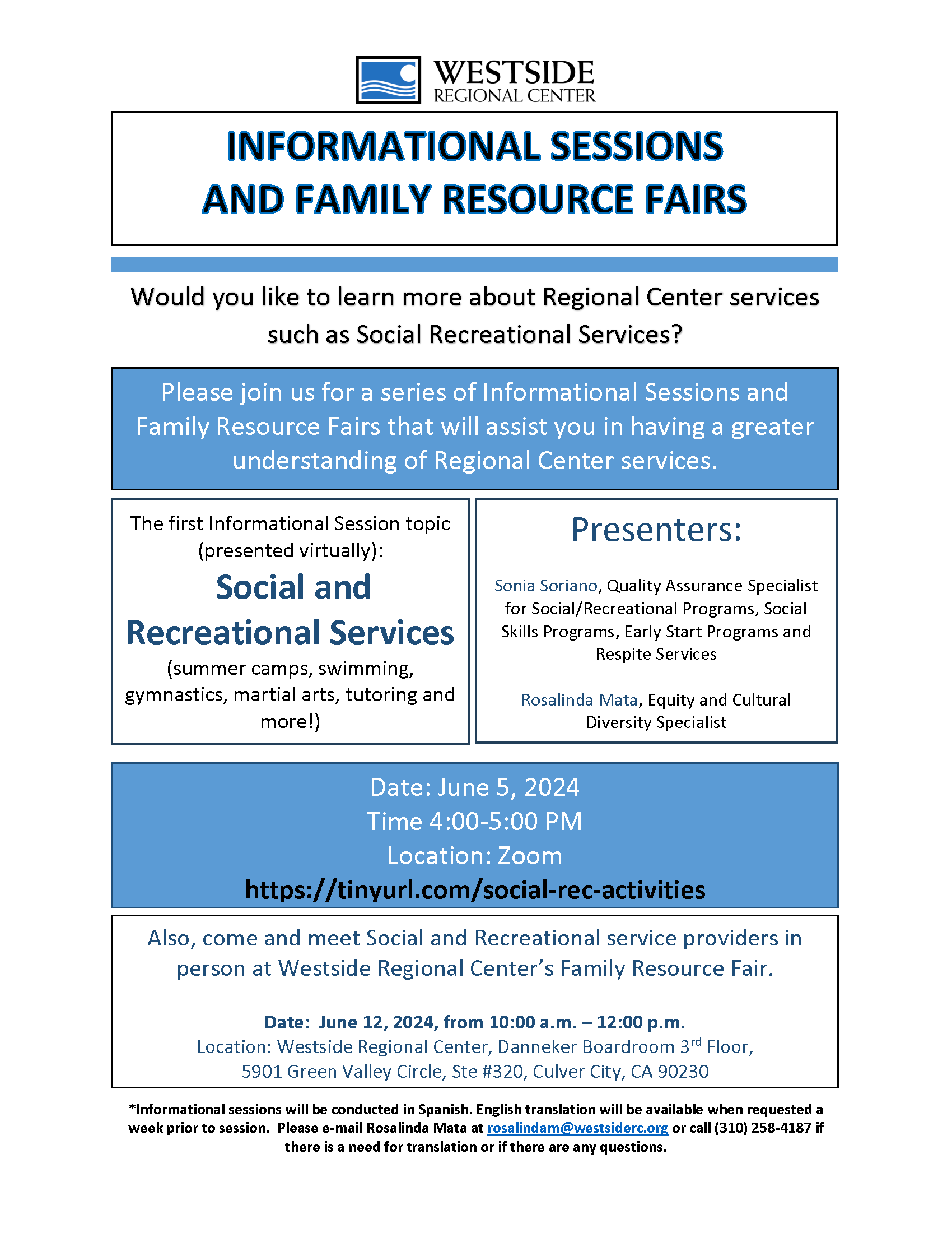 Outreach Flyer Info Sessions Family Resource Fairs - Eng 5 17 24 - Logo ...